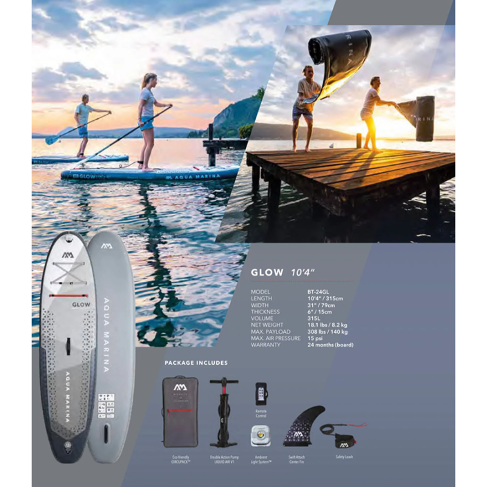 Aqua Marina Glow SUP With Ambient Light System - Imports Factory Direct